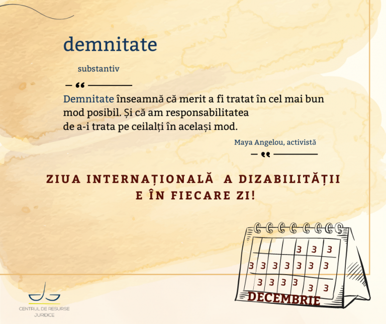 Dreptul la Demnitate al persoanelor cu dizabilități este un drept ...